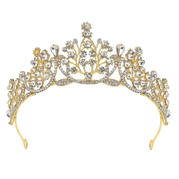 Accessories | Gold Crystal Tiara Crown Vintage Costume Play Accessory ...